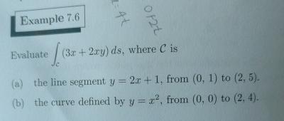Solved Evaluate ∫C﻿(3x+2xy)ds, ﻿where C ﻿is(a) ﻿the line | Chegg.com