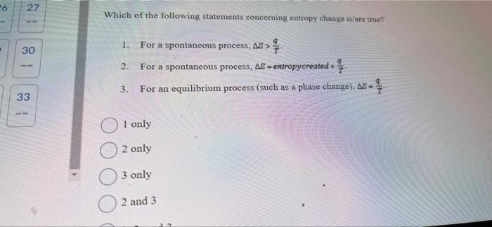 Solved 26 27 30 33 1 Which of the following statements | Chegg.com
