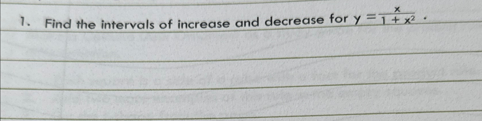 Solved Find the intervals of increase and decrease for | Chegg.com