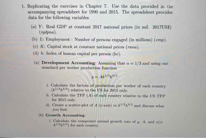 Solved 1. Replicating the exercises in Chapter 7. Use the | Chegg.com