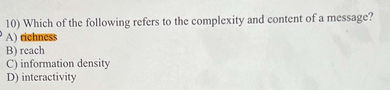 Solved Which of the following refers to the complexity and | Chegg.com