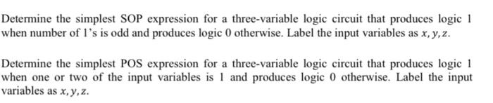 Solved Determine the simplest SOP expression for a | Chegg.com