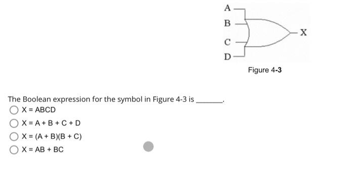 Solved The Boolean expression for the symbol in Figure 4-3 | Chegg.com