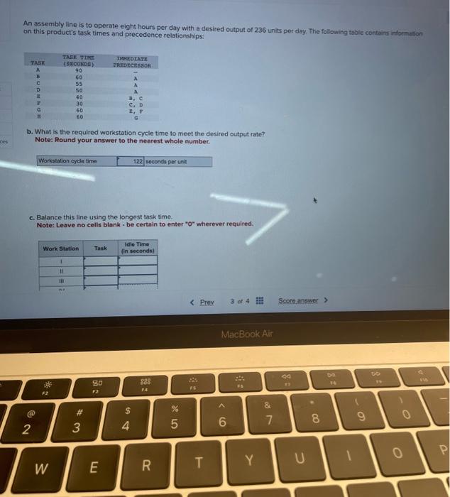 Solved An assembly line is to operate eight hours per day | Chegg.com