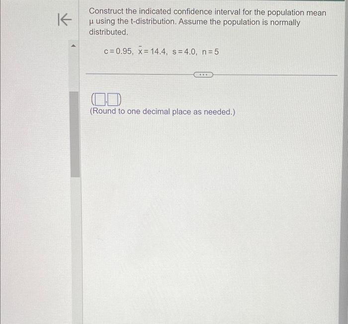 Solved Construct the indicated confidence interval for the | Chegg.com