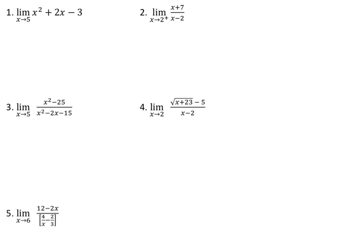 Solved Evaluate the limits shown below (finite or infinite | Chegg.com