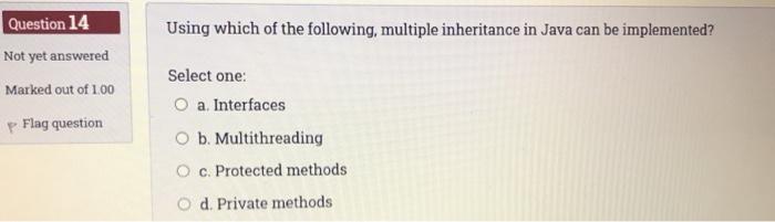 Solved Which Of These Is Correct Way Of Inheriting Class A