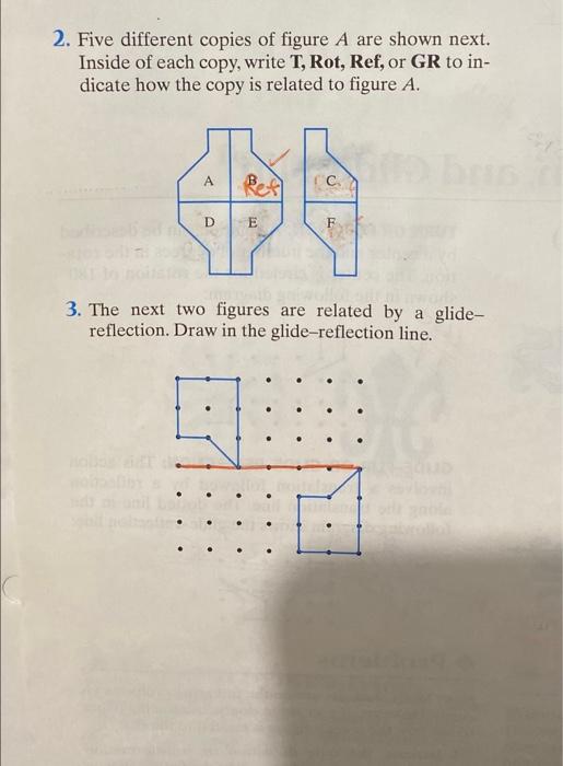 Solved 2. Five different copies of figure A are shown next. | Chegg.com