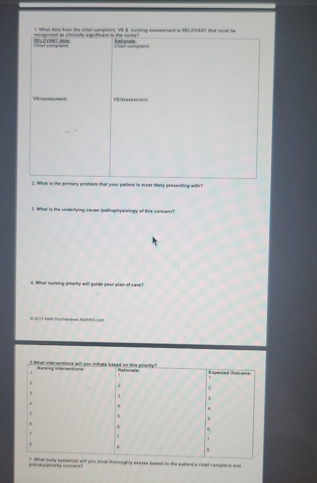 Your Initial Nursing Assessment: GENERAL APPEARANCE: | Chegg.com