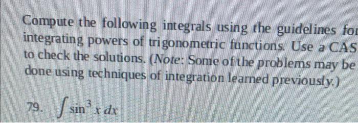 Solved Compute the following integrals using the guidelines | Chegg.com