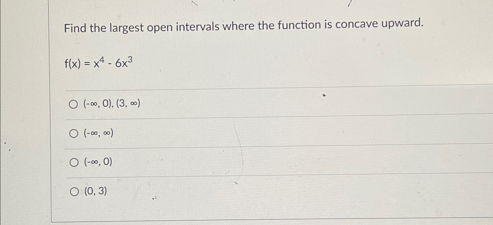 Solved Find the largest open intervals where the function is | Chegg.com