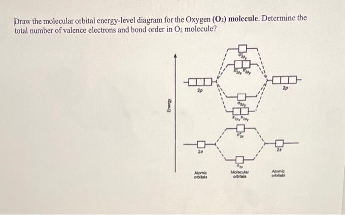 Solved Draw the molecular orbital energy-level diagram for | Chegg.com