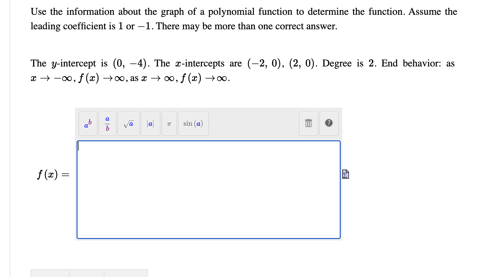 Solved Use the information about the graph of a polynomial | Chegg.com
