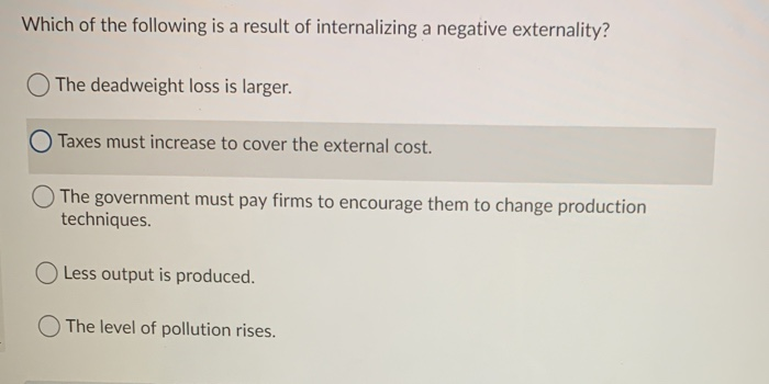 Solved Which of the following is a result of internalizing a | Chegg.com