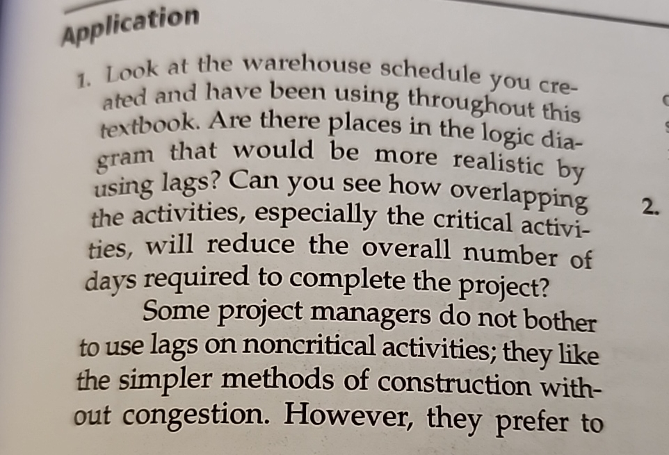Solved ApplicationLook at the warehouse schedule you created | Chegg.com