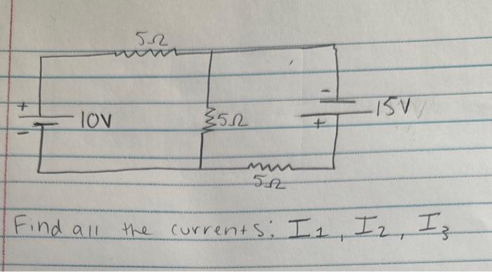Solved Find all the currents: I1,I2,I3 | Chegg.com