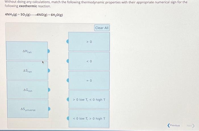 Solved Without doing any calculations, match the following | Chegg.com