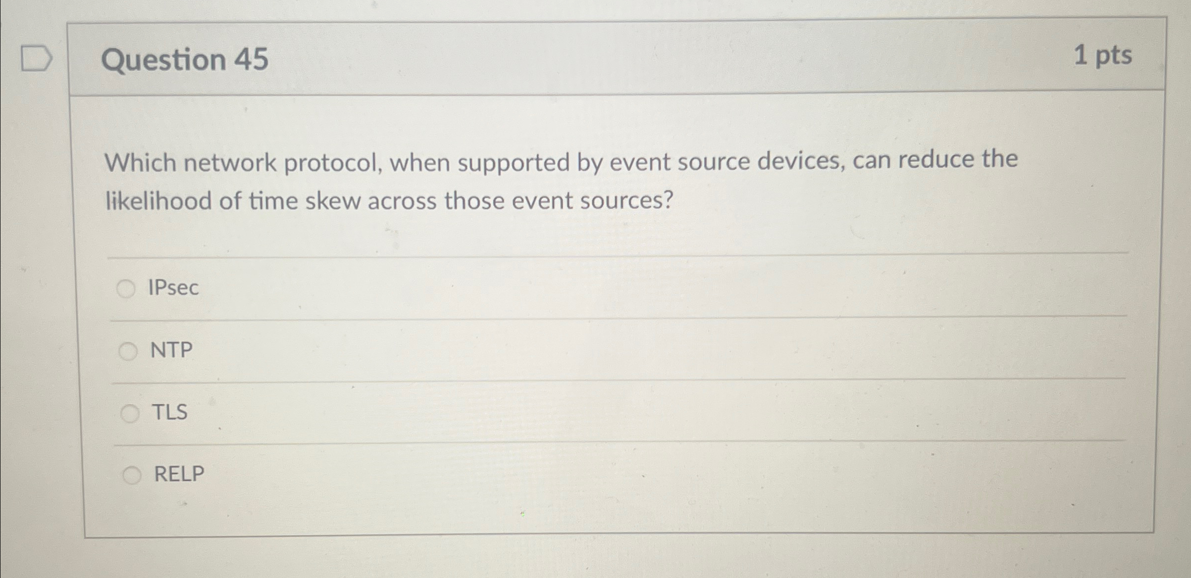 Solved Question 451 ﻿ptsWhich network protocol, when | Chegg.com