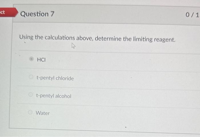 Using the calculations above, determine the limiting | Chegg.com