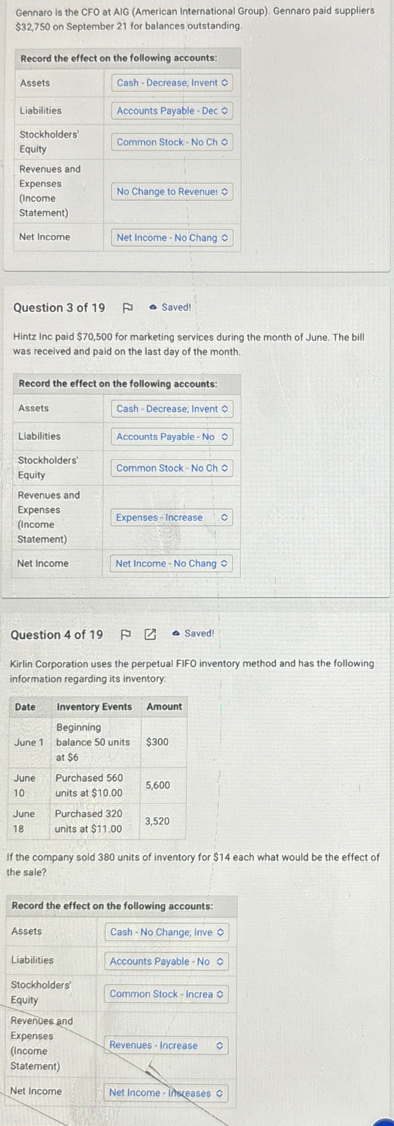 Solved Gennaro is the CFO at AIG (American International | Chegg.com