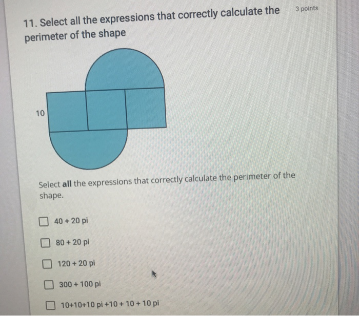 Solved 3 points 11. Select all the expressions that | Chegg.com