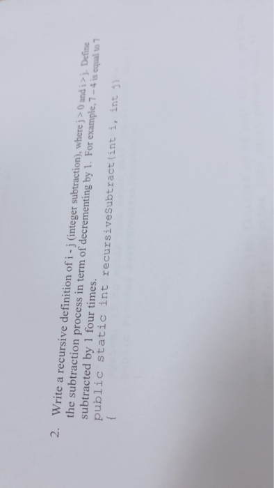 Solved solve the following problem using recursion, to write | Chegg.com
