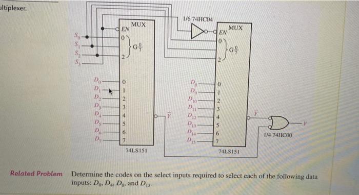 Solved ultiplexer. 1/6 74HC04 MUX GEN MUX EN 0 G, G 0 D D 2 | Chegg.com
