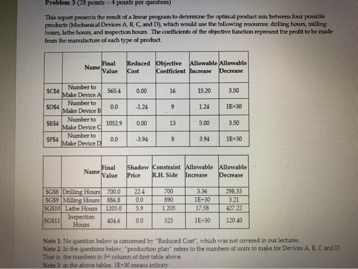 Solved Problem 3 (28 points - 4 points per question This | Chegg.com