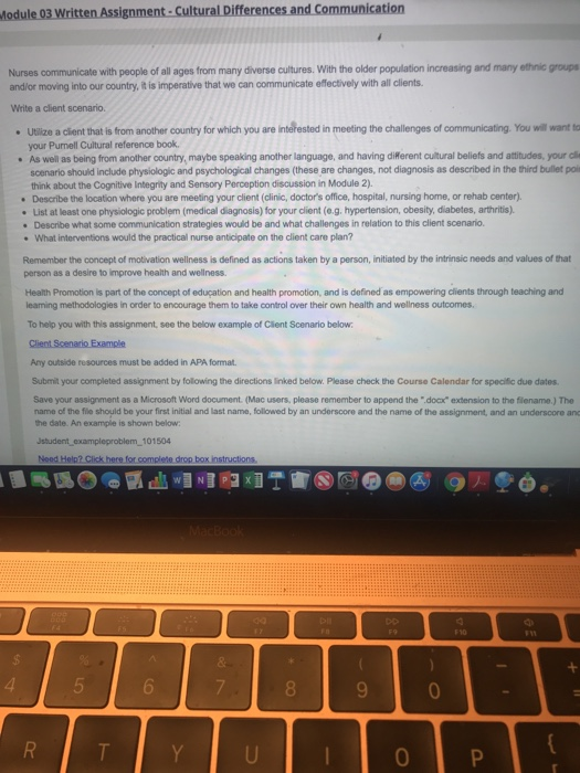 Solved Module 03 Written Assignment - Cultural Differences | Chegg.com
