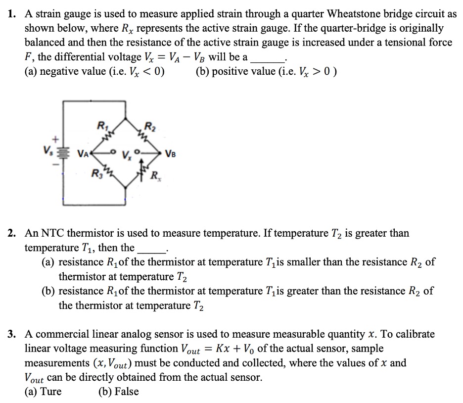 Solved An NTC thermistor is used to measure temperature. If | Chegg.com