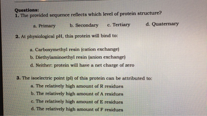 Solved ProtParam User-provided sequence: 29 30 40 60 50 | Chegg.com