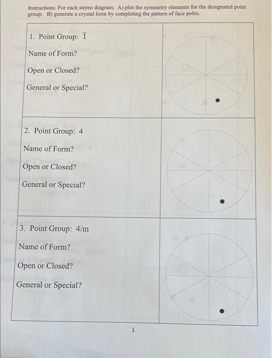Instructions: For each stereo diagram: A) plot the | Chegg.com