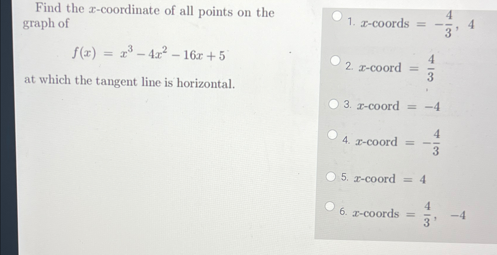 Solved Find the x-coordinate of all points on the graph | Chegg.com