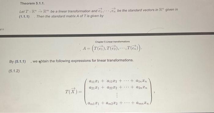 Solved For each of the following linear transformations, | Chegg.com