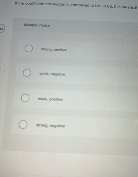 Solved If the coefficient correlation is computed to be | Chegg.com