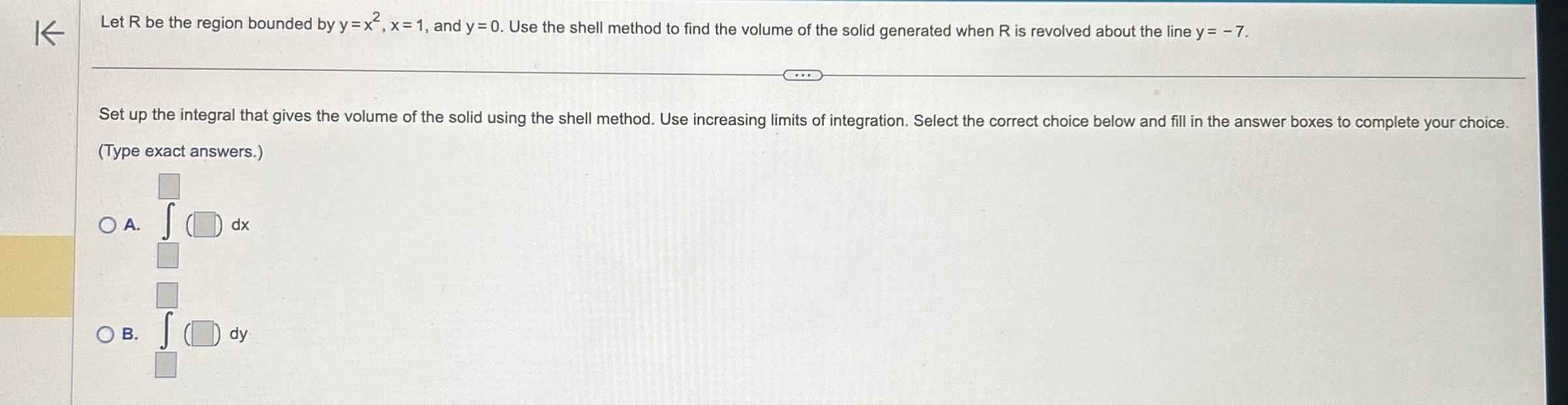 Solved Let R ﻿be the region bounded by y=x2,x=1, ﻿and y=0. | Chegg.com