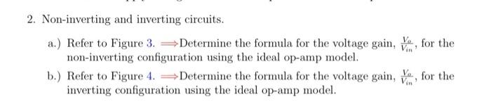 Solved 2. Non-inverting and inverting circuits. a.) Refer to | Chegg.com