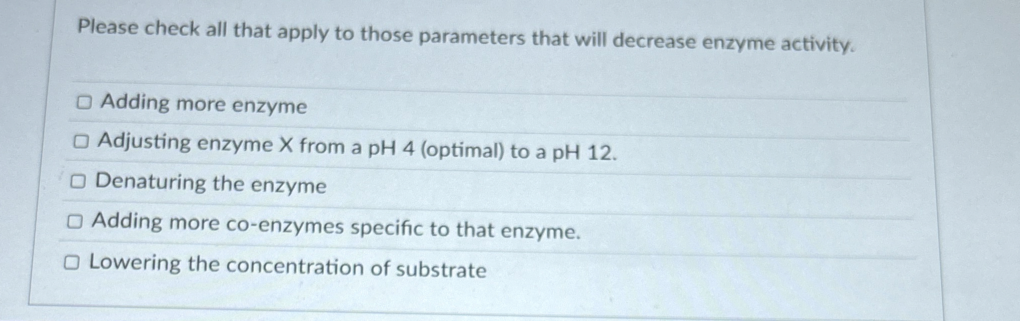 Solved Please check all that apply to those parameters that | Chegg.com