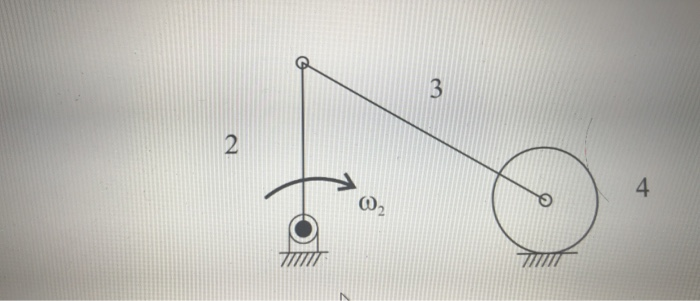 Solved 3. The two links drive the wheel shown in the figure. | Chegg.com