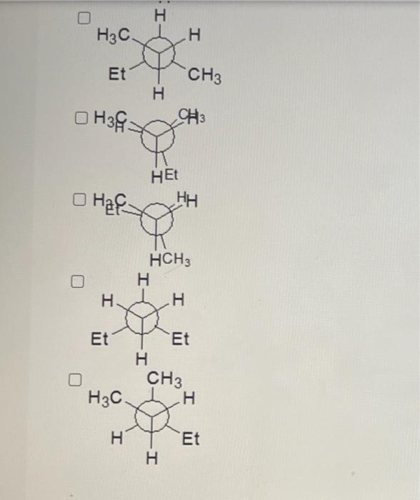 Solved Choose the eclipsed and staggered Newman | Chegg.com