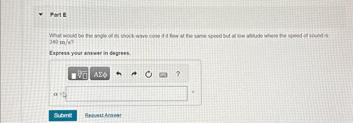 Solved The shock-wave cone created by the space shuttle at | Chegg.com