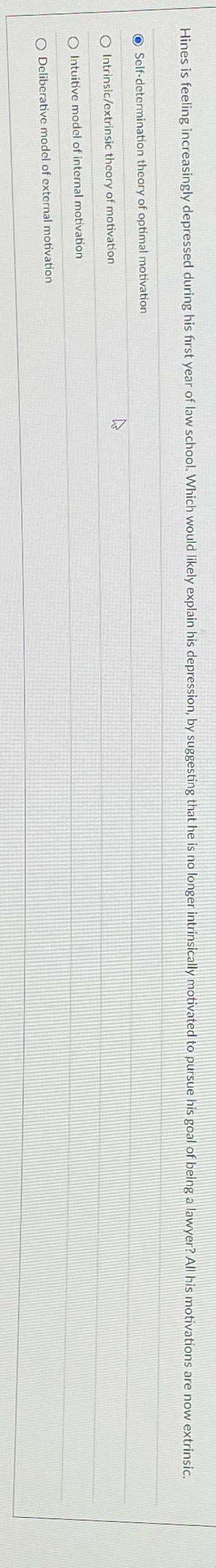 Solved Self-determination theory of optimal | Chegg.com