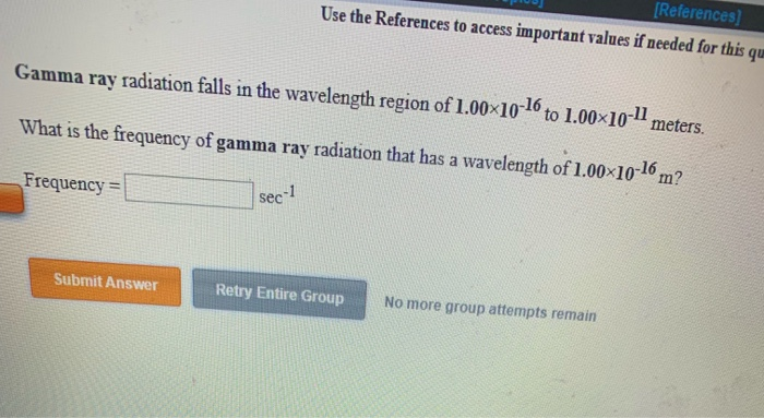 Solved The Wavelength Of A Particular Color Of Red Light Is