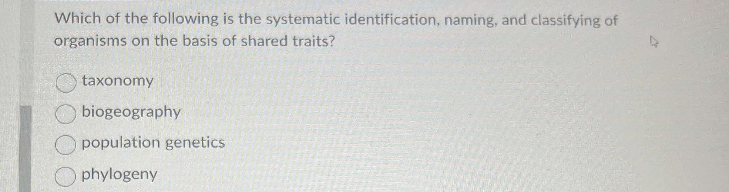Solved Which of the following is the systematic | Chegg.com