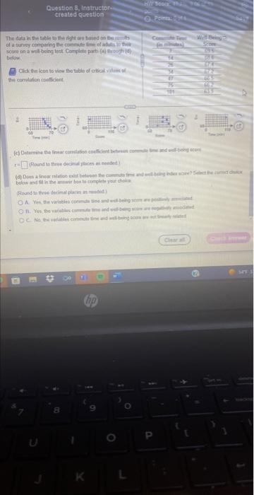 belair the comolaton coeficited. commute time afocti | Chegg.com