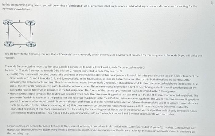 Solved In this programming assignment, you will be writing a | Chegg.com