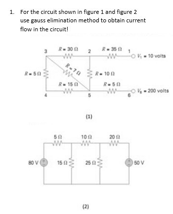 Solved 1. For the circuit shown in figure 1 and figure 2 use | Chegg.com