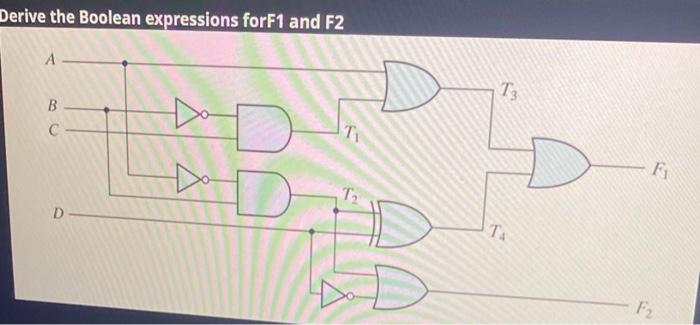 Solved Derive the Boolean expressions forF1 and F2 | Chegg.com