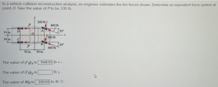 Solved In a vehicle collision reconstruction analysis, an | Chegg.com