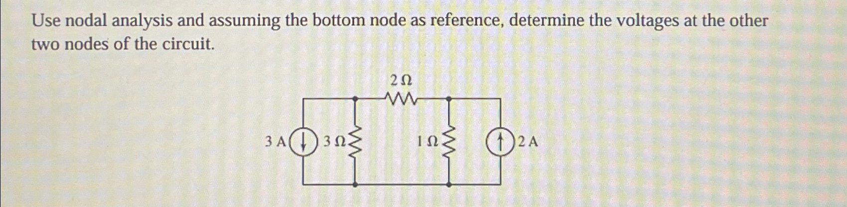 Solved Use nodal analysis and assuming the bottom node as | Chegg.com